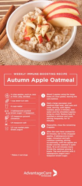 Immune-Boosting Autumn Apple Oatmeal | AdvantageCare Physicians